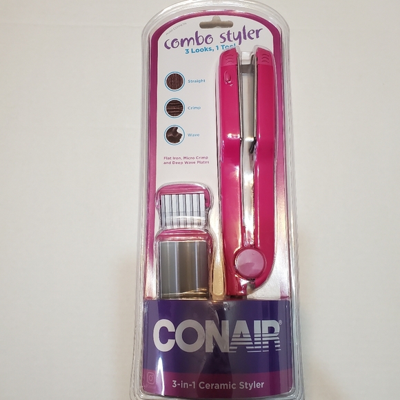 Conair | Hair | Conair 3 In Combo Ceramic Styler Dark Pink | Poshmark